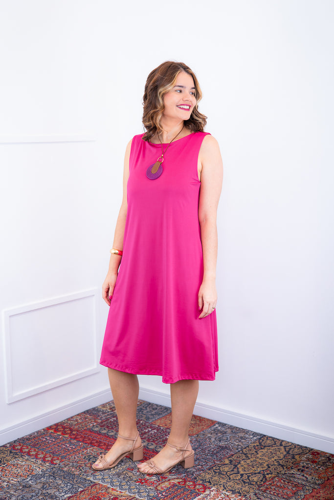 Vestido Lãzinha Evasê Decote V Yasmin – Naguirre Shop
